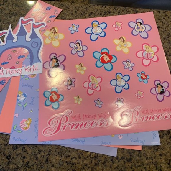 Disney | Wall Decor | Disney Castle Scrapbook Paper | Poshmark